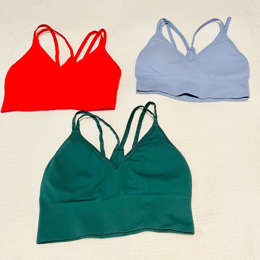 Women's Intimates Set - Red, Blue, And Green Bralette… - Gem